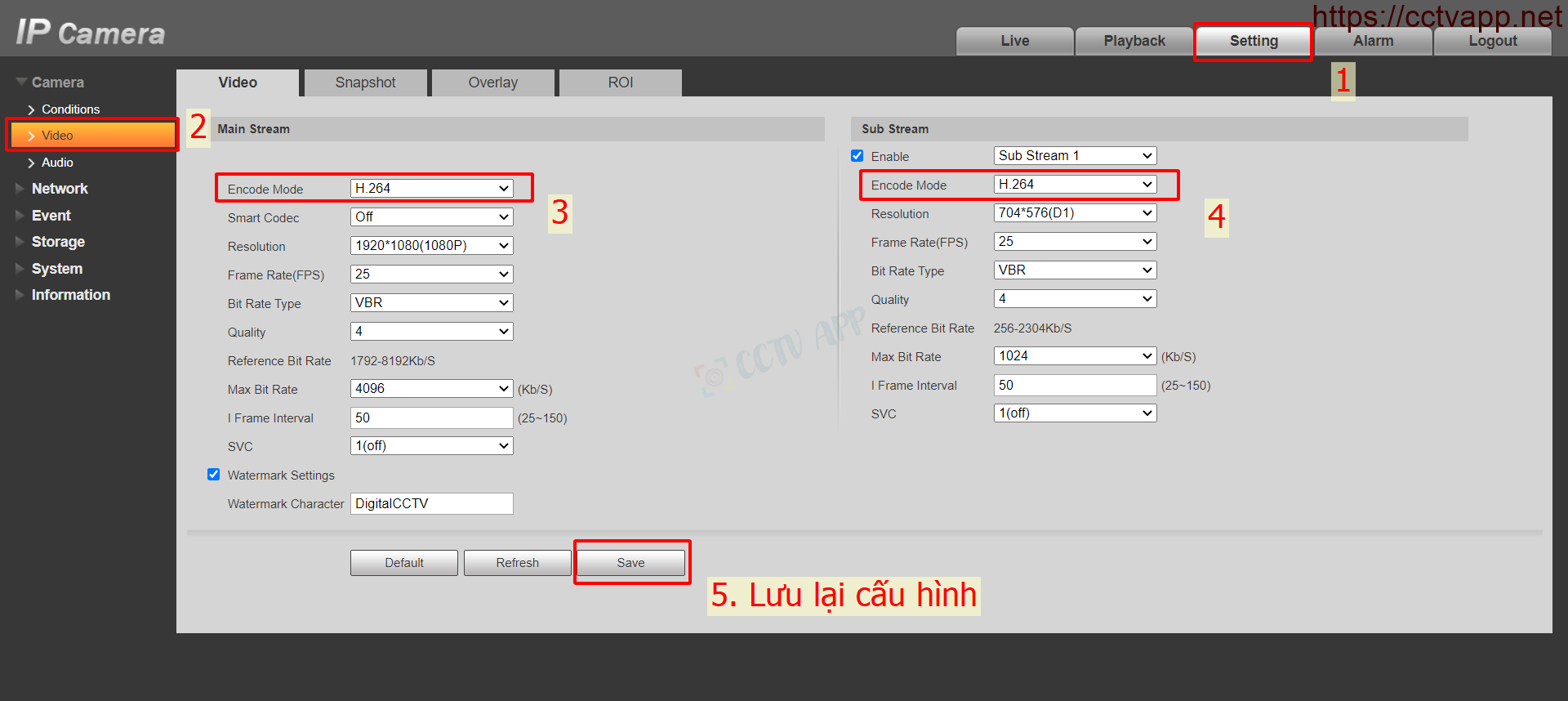 How to get link RTSP Camera Dahua - Application System