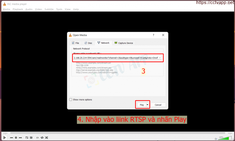 How to get link RTSP Camera Dahua - Application System