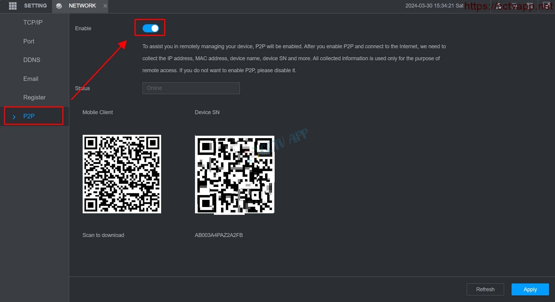 Handling offline P2P errors on Dahua Video Recorders - Application System
