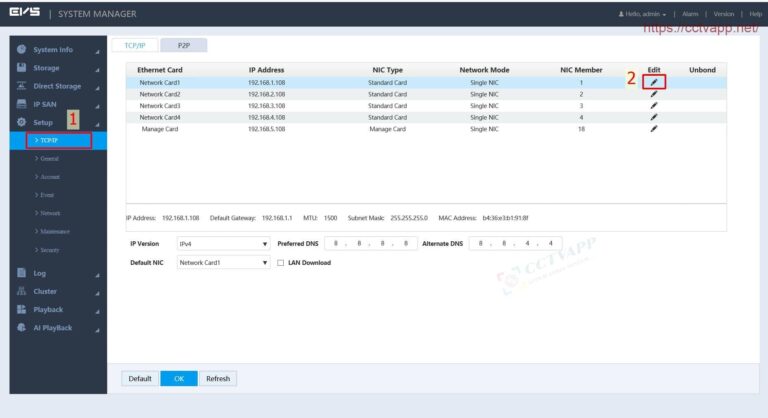 Basic instructions for using EVS Dahua Storage Server - Application System