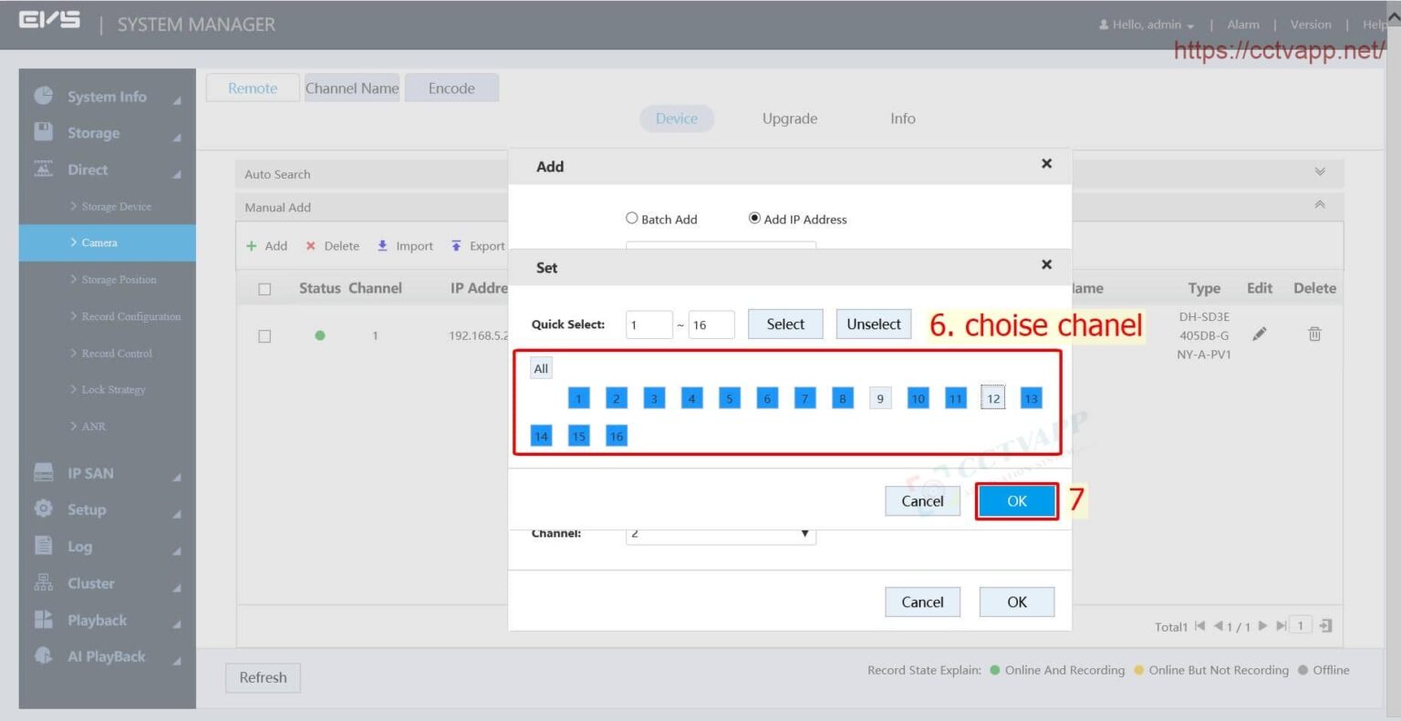 Basic Instructions For Using Evs Dahua Storage Server Application System